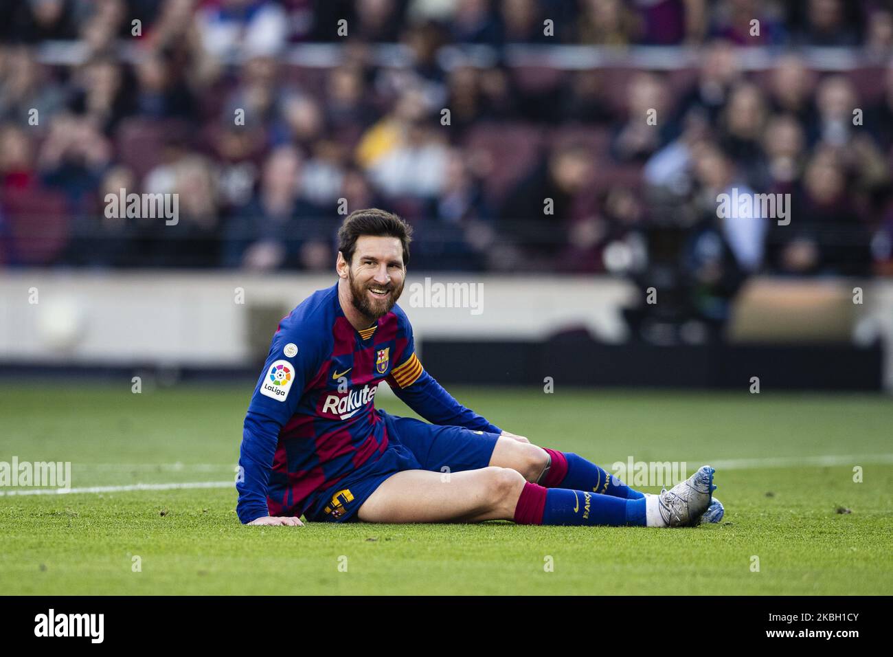 10 Lionel Messi from Argentina of FC Barcelona during La Liga Santander ...