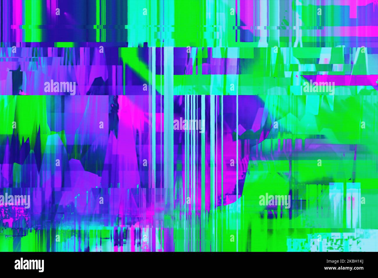 Abstract purple pink green psychedelic zebra background interlaced ...