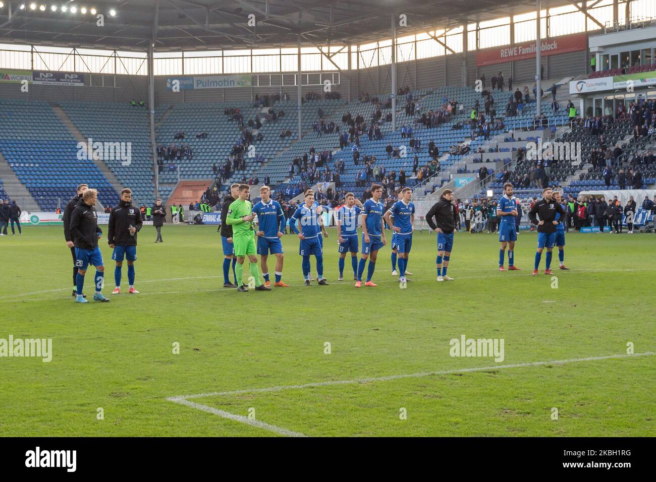 The players of Magdeburg after the 3. Bundesliga match between 1. FC ...