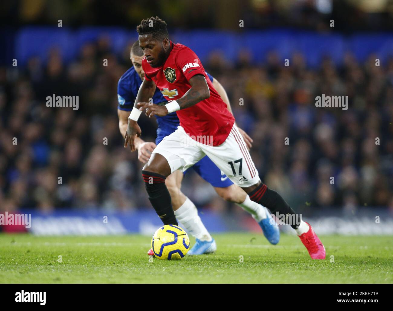 Manchester uniteds fred beats chelseas mateo kovacic hi-res stock ...