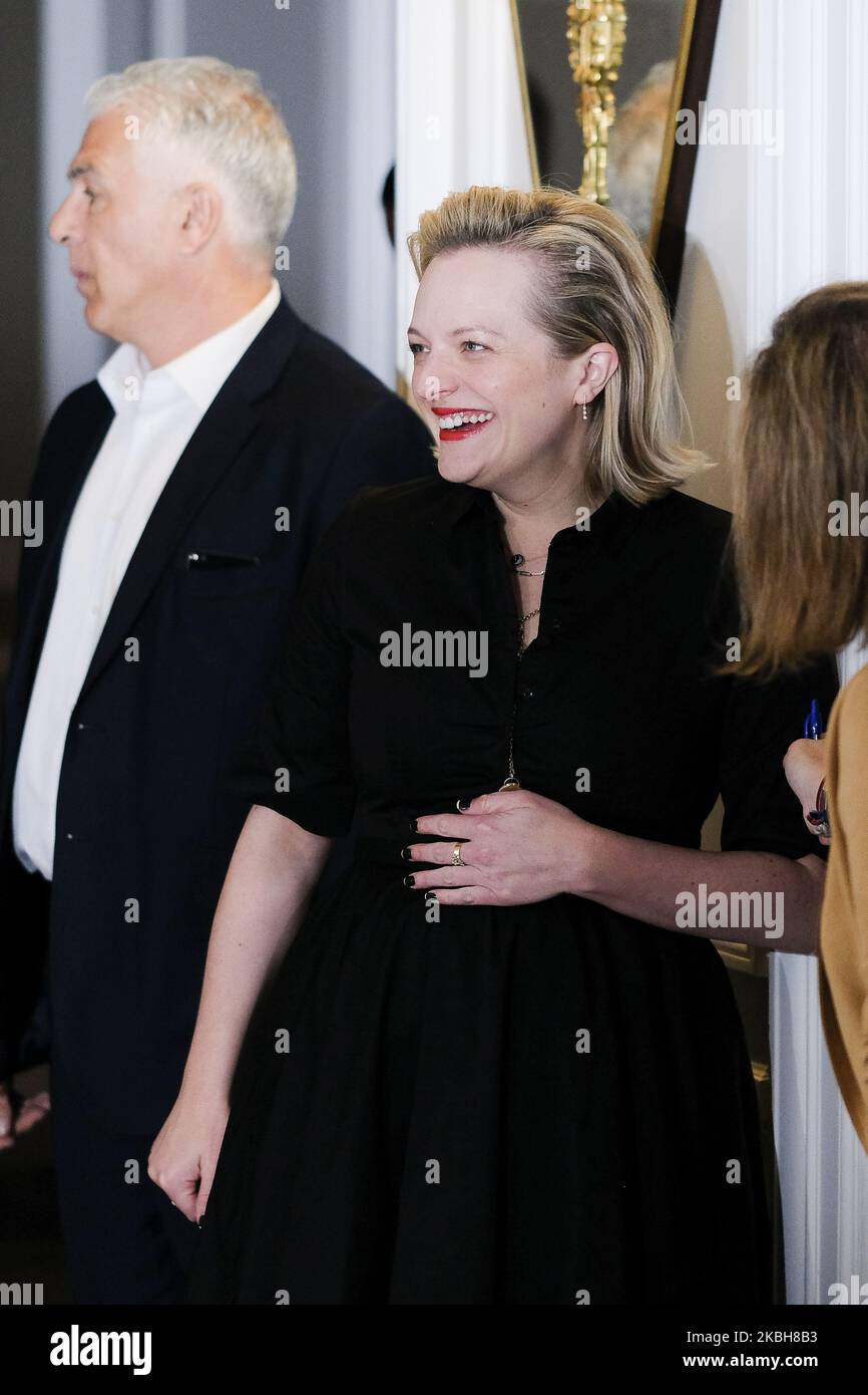 American actress elisabeth moss attends hi-res stock photography and ...