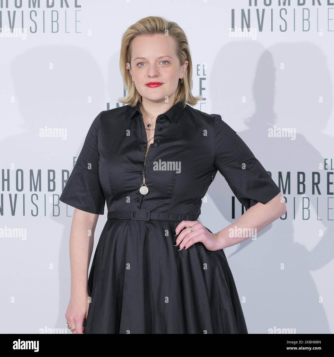 American actress Elisabeth Moss attends 'El Hombre Invisible' photocall ...