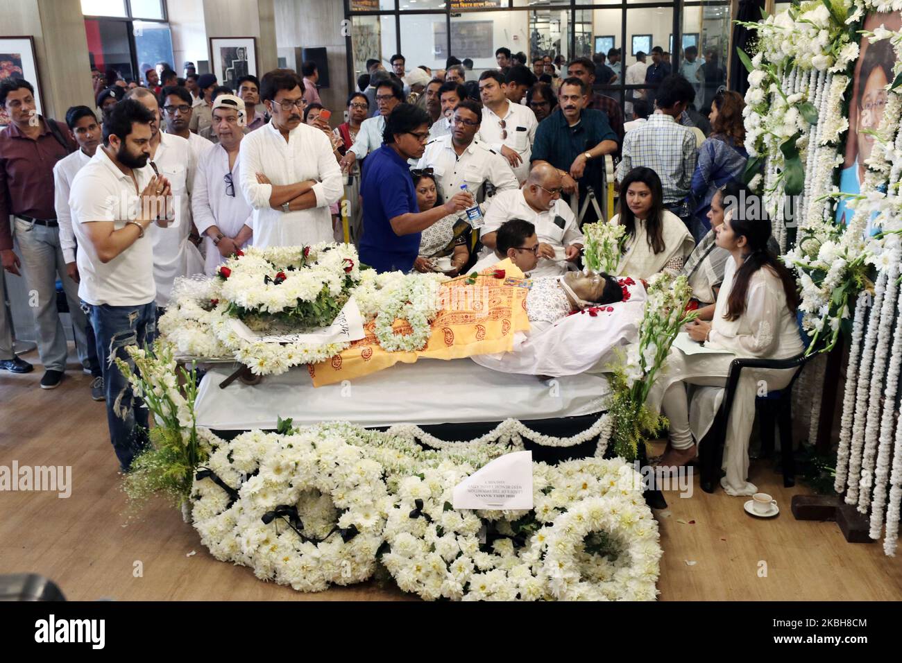 (EDITORS NOTE: Image depicts death.) West Bengal Goverment Gun Salute Late Actor and Trinamool ...
