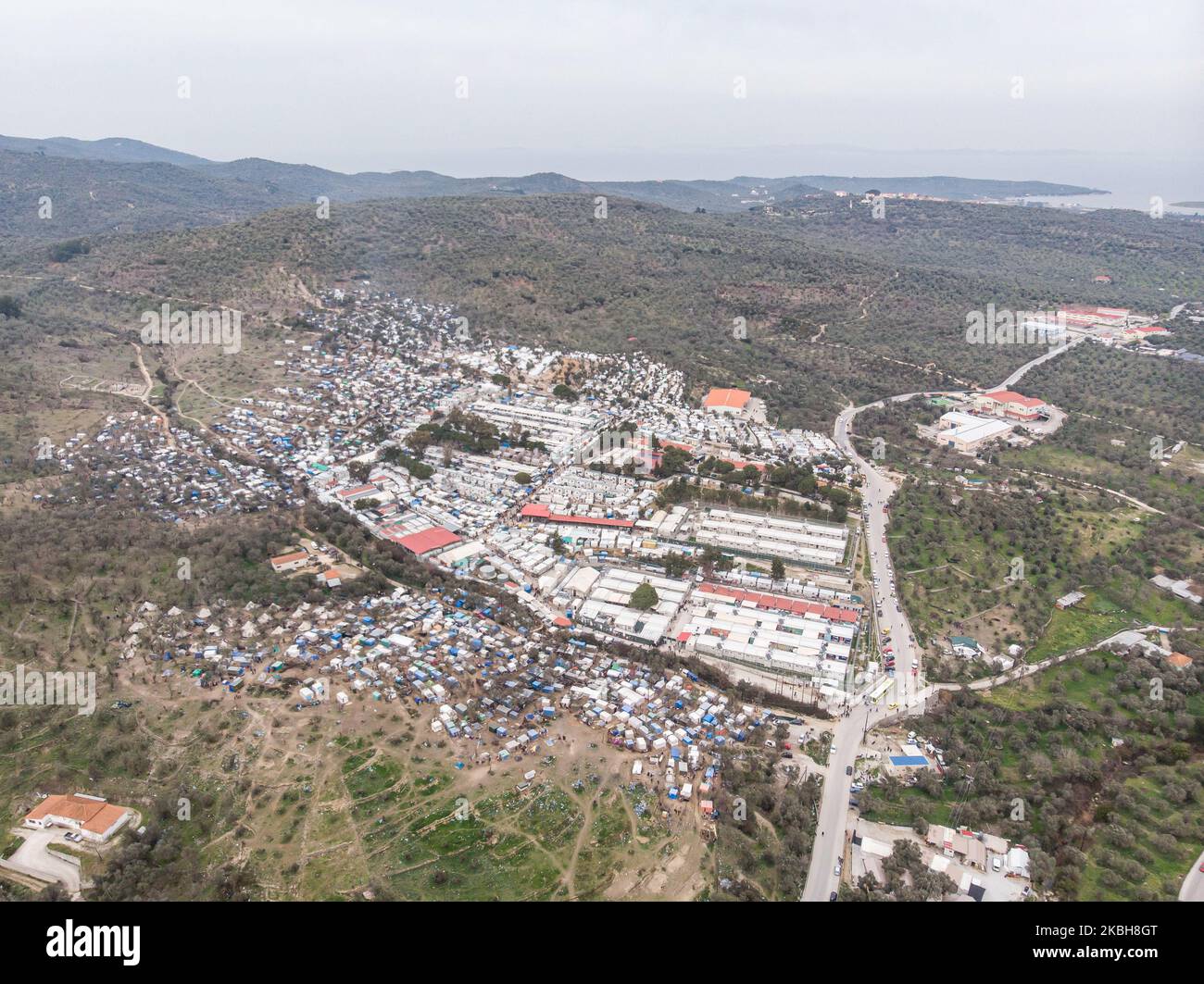 Moria official refugee camp hi-res stock photography and images - Alamy