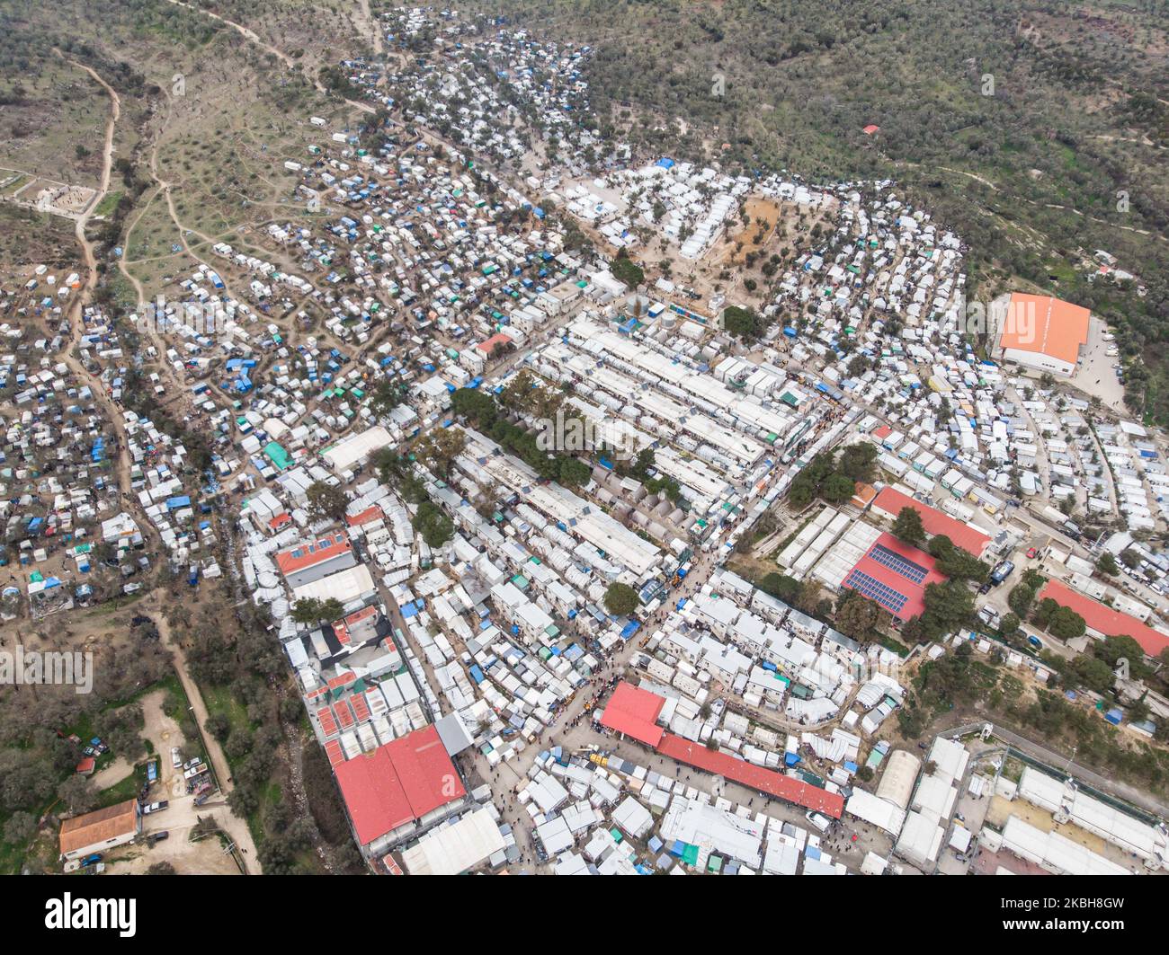 Overcrowded moria refugee camp hi-res stock photography and images - Alamy