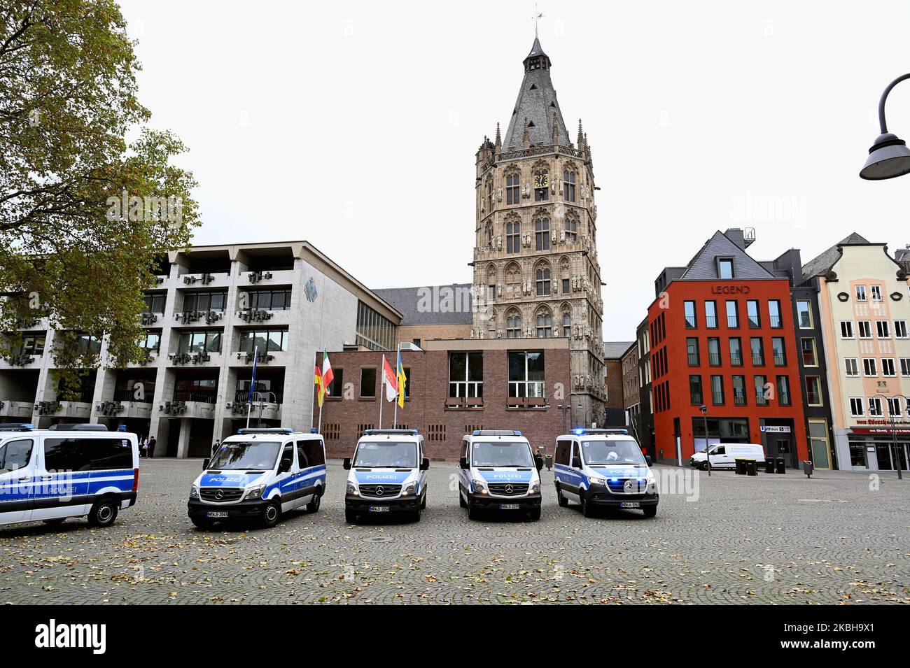 Cologne, Germany. 03rd Nov, 2022. Police lettering on an emergency ...