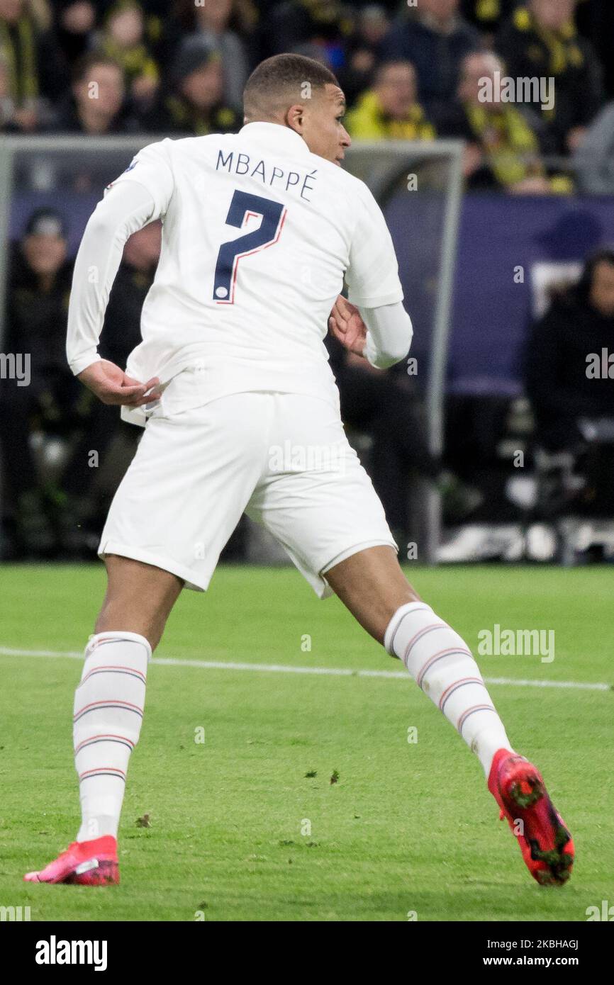 Kylian Mbappé during the UEFA Champions League, last 16, first leg ...