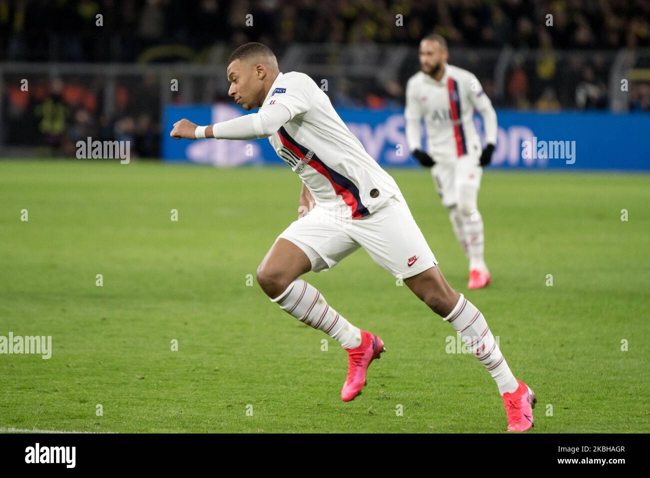 Kylian Mbappé during the UEFA Champions League, last 16, first leg ...