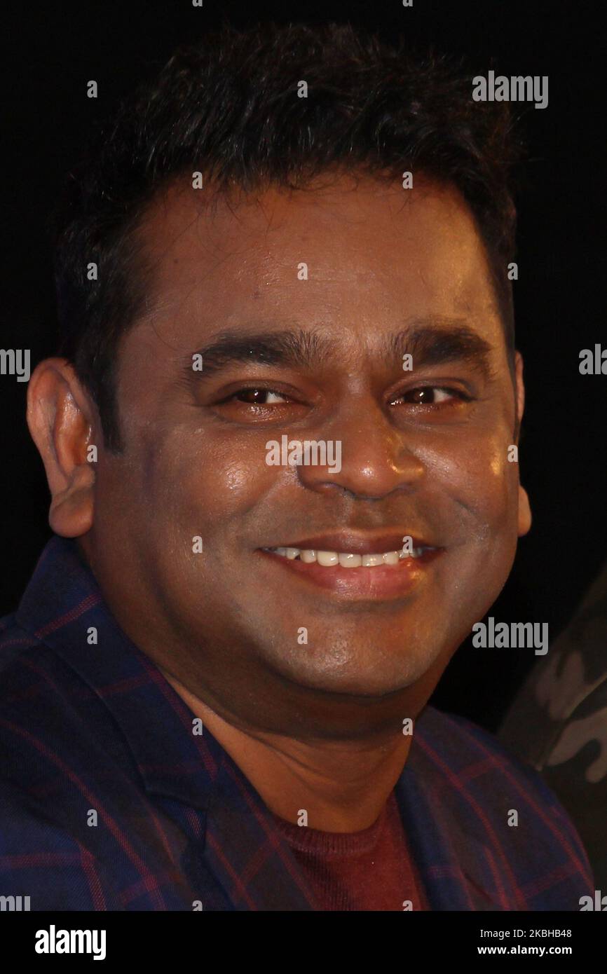 Academy Award winning composer A.R. Rahman smiles during a song launch ...