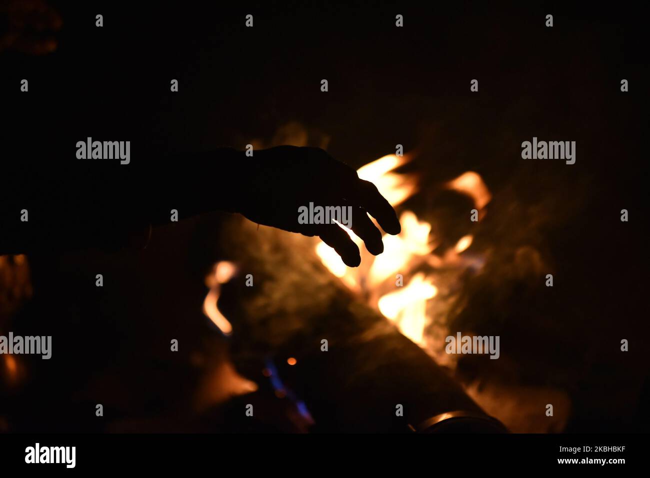 Sadhu holy man fire hi-res stock photography and images - Alamy