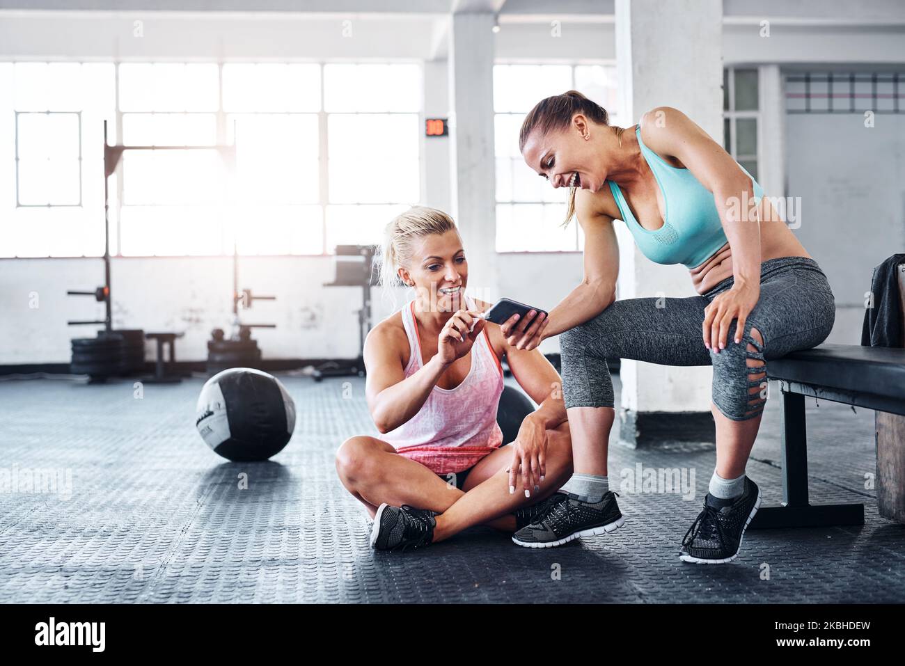 Have you seen these videos of fitness fails. two women looking at ...
