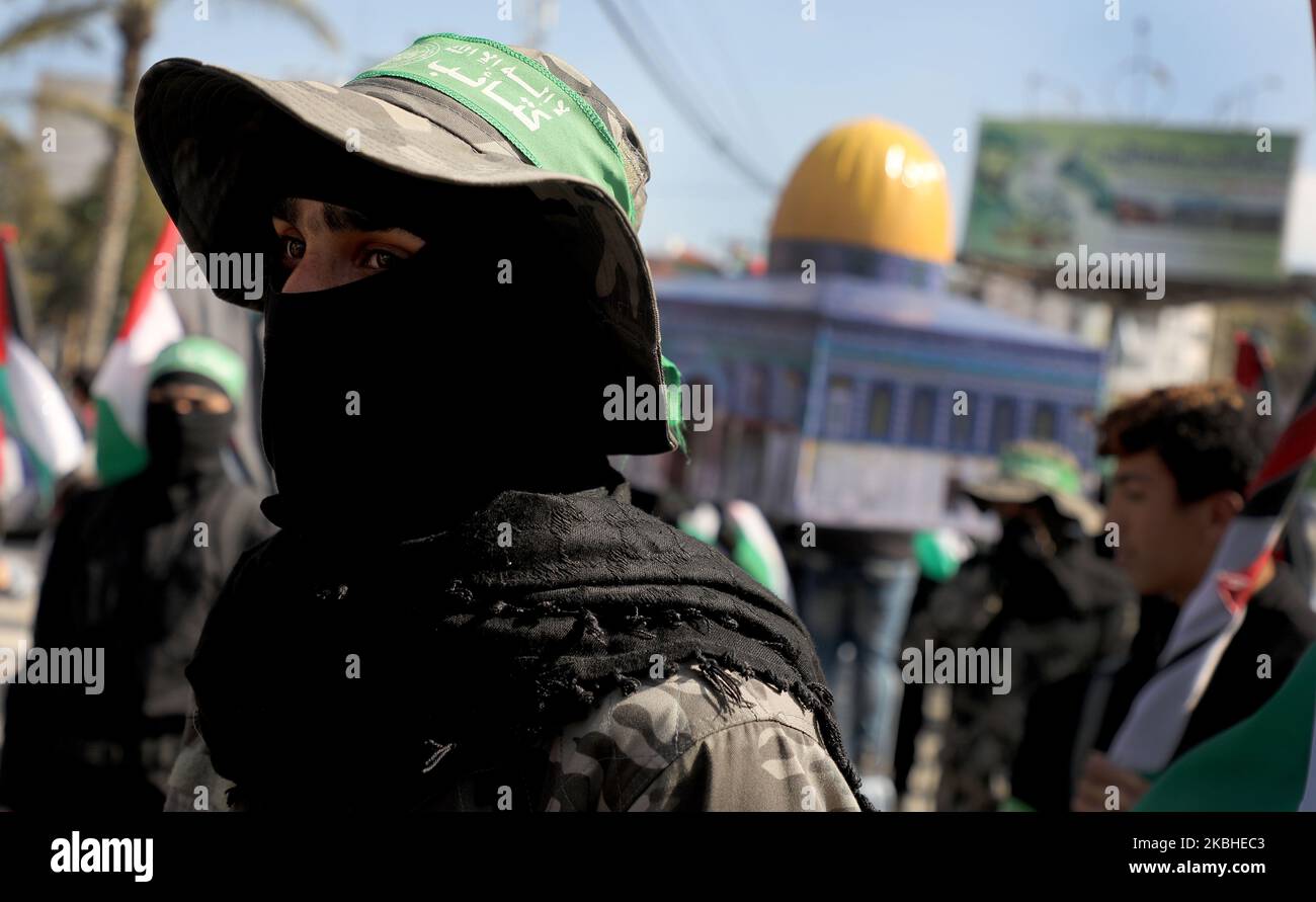 Masked during a protest against the U.S. President Donald Trump's ...