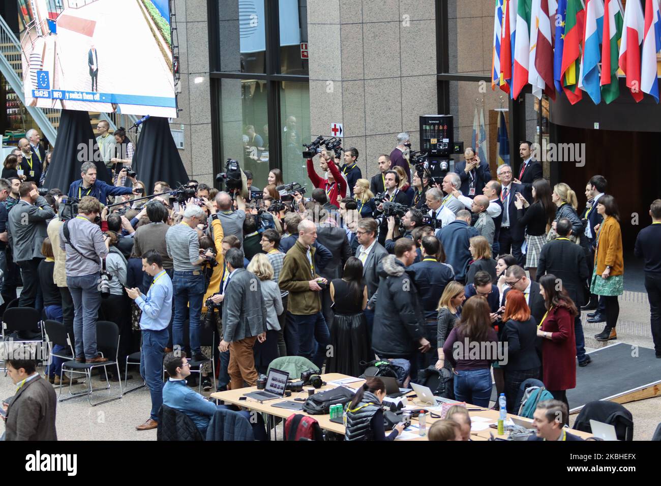 Atrium of justus lipsius building hi-res stock photography and images ...
