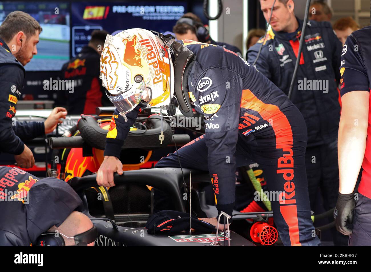 Max Verstappen and the Aston Martin Red Bull RB 16 during the day 3 of ...