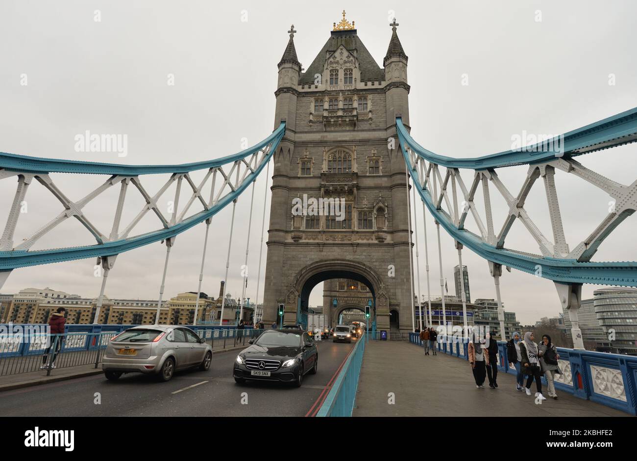 A view of Tower Bridge in London. On Saturday, 25 January 2019, in ...