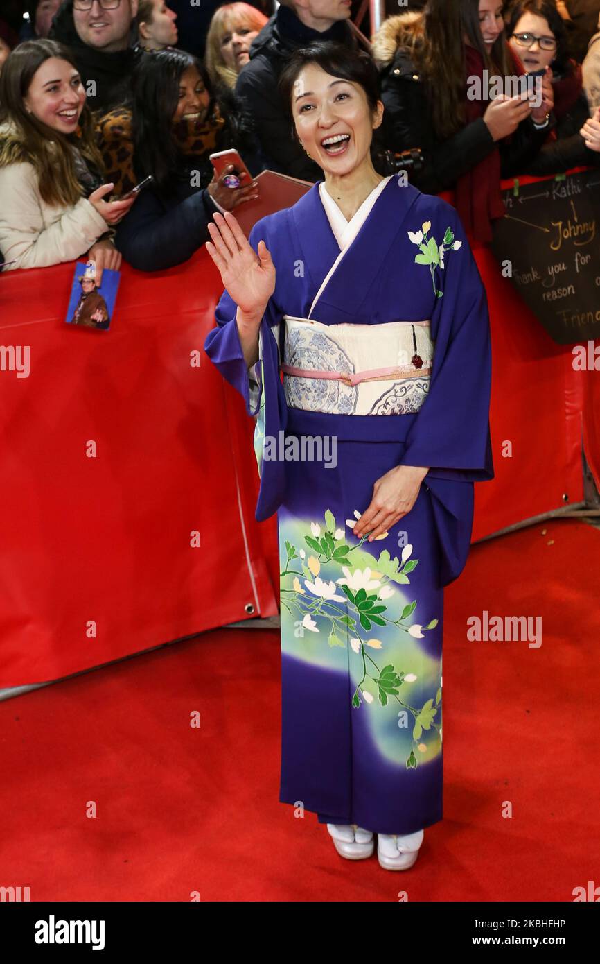 Akiko Iwase arrives on a red carper before the screening of Minamata mocie during 70th Berlinale ...