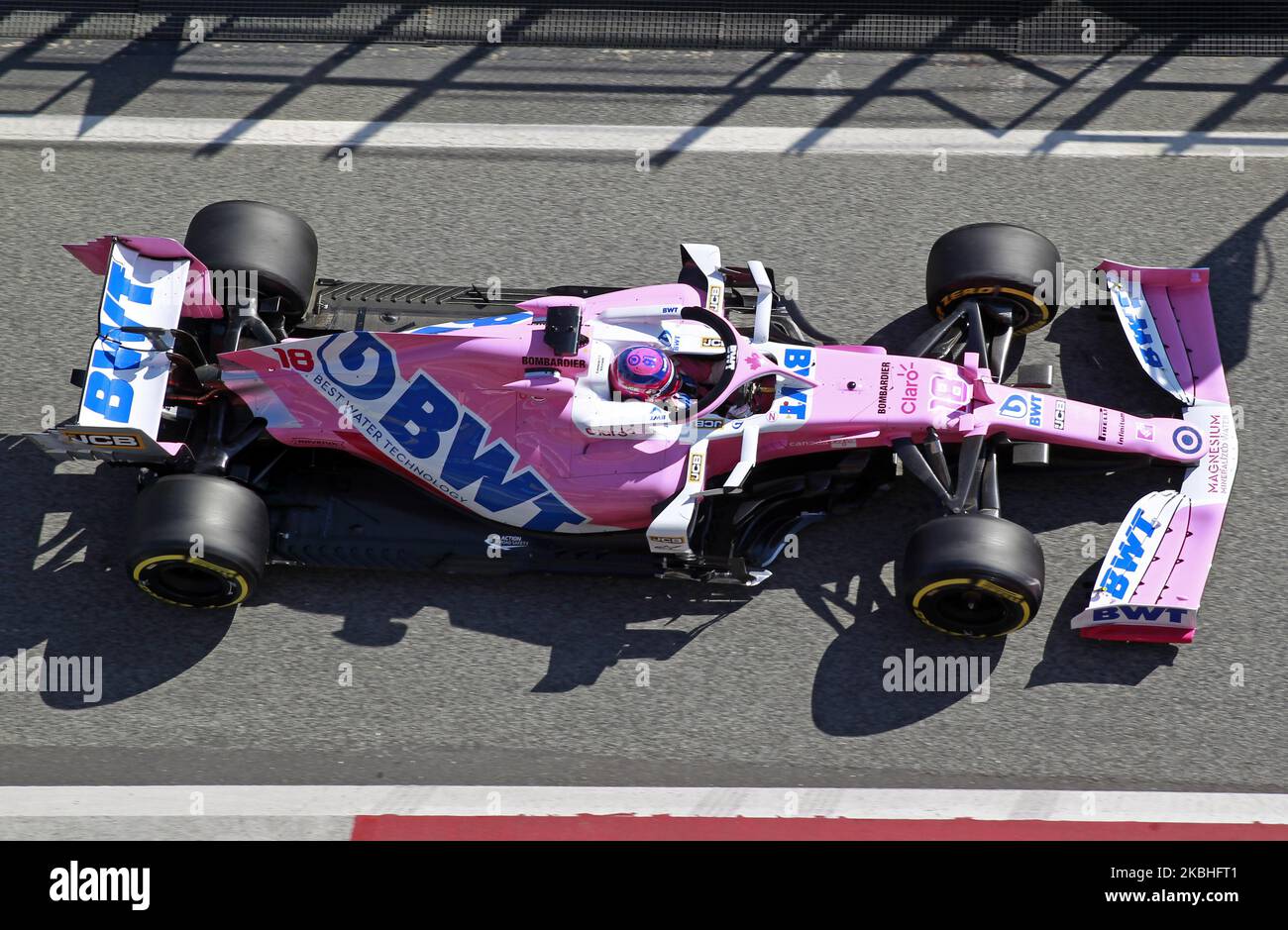 Lance Stroll and the Racing Point RP20 during the day 3 of the formula ...