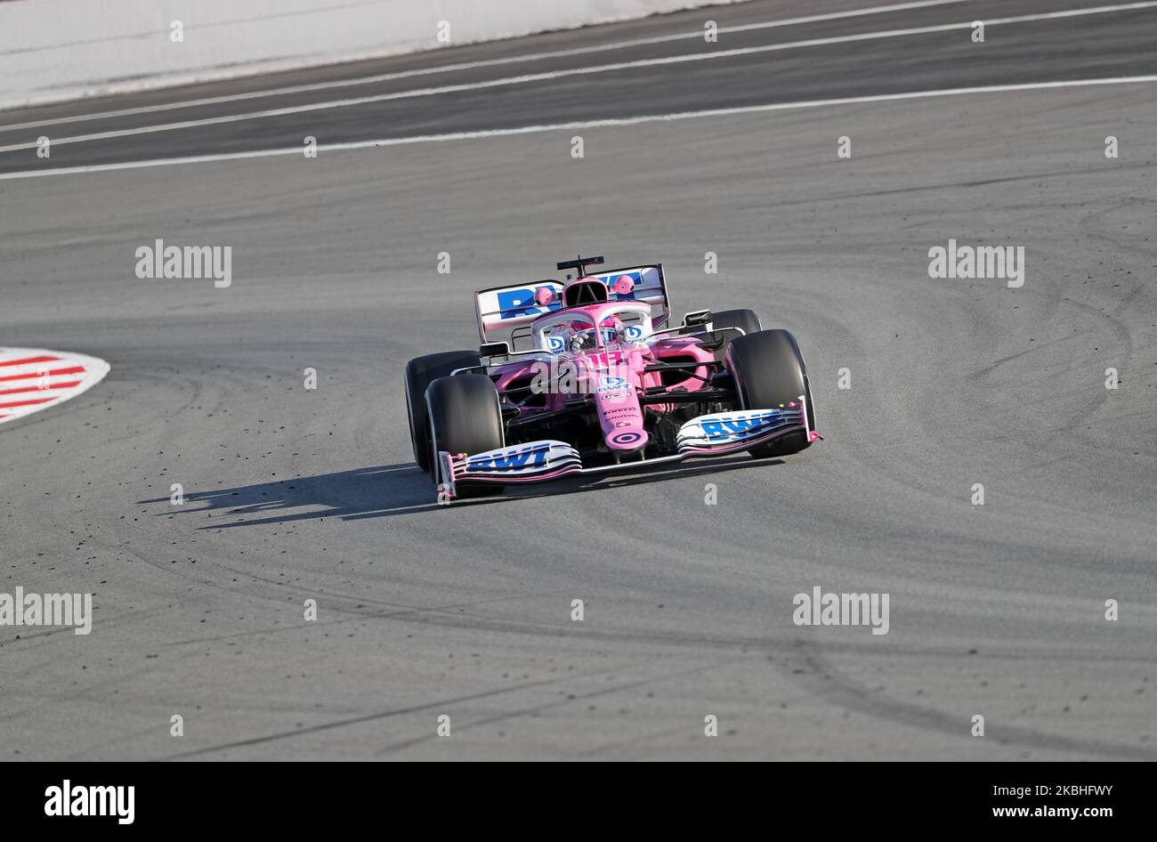 Lance Stroll and the Racing Point RP20 during the day 3 of the formula ...