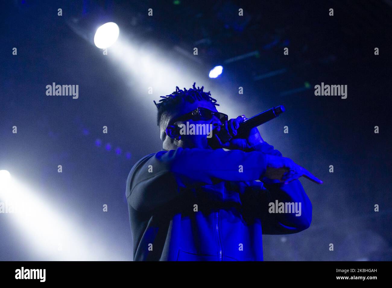 Portuguese Rapper Plutonio performs on stage in Hard Club, on February ...