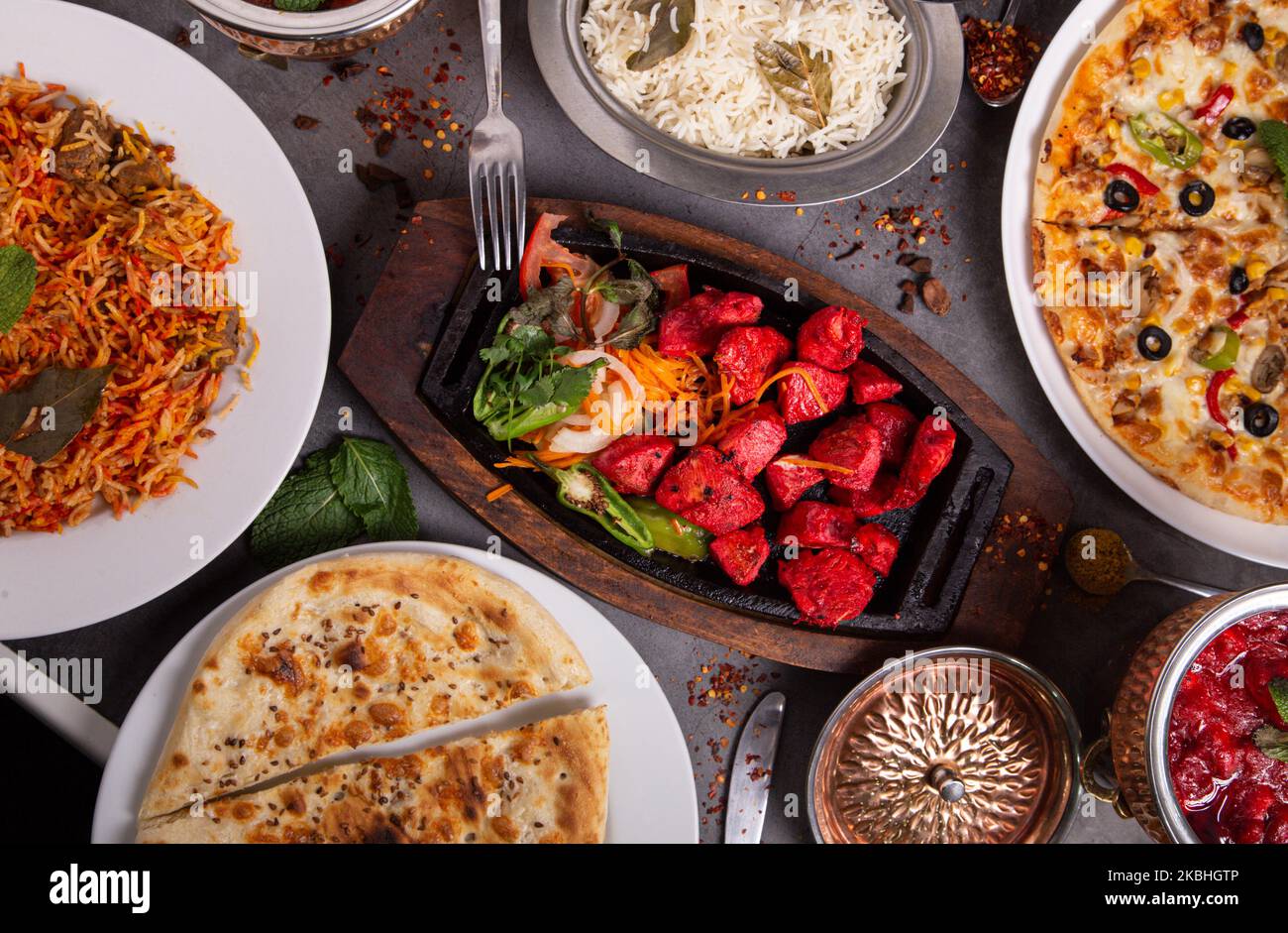 pakistani food selection Stock Photo - Alamy