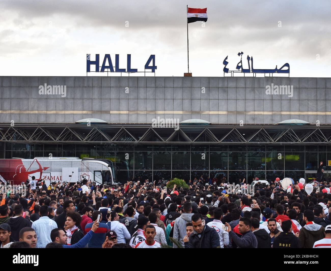 Zamalek Fans celebrate at Cairo International Airport, when Zamalek ...