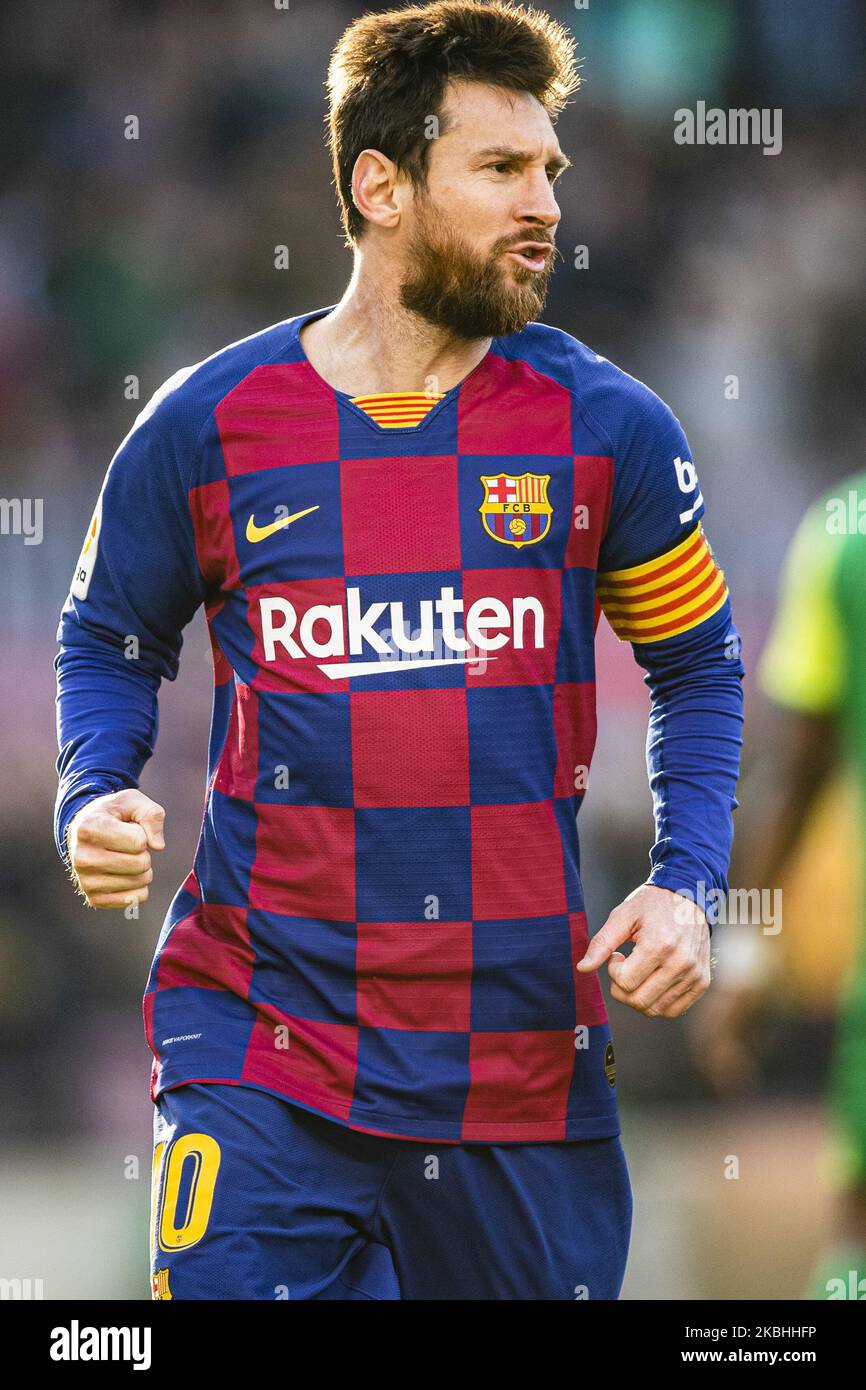 10 Lionel Messi from Argentina of FC Barcelona celebrating a goal ...