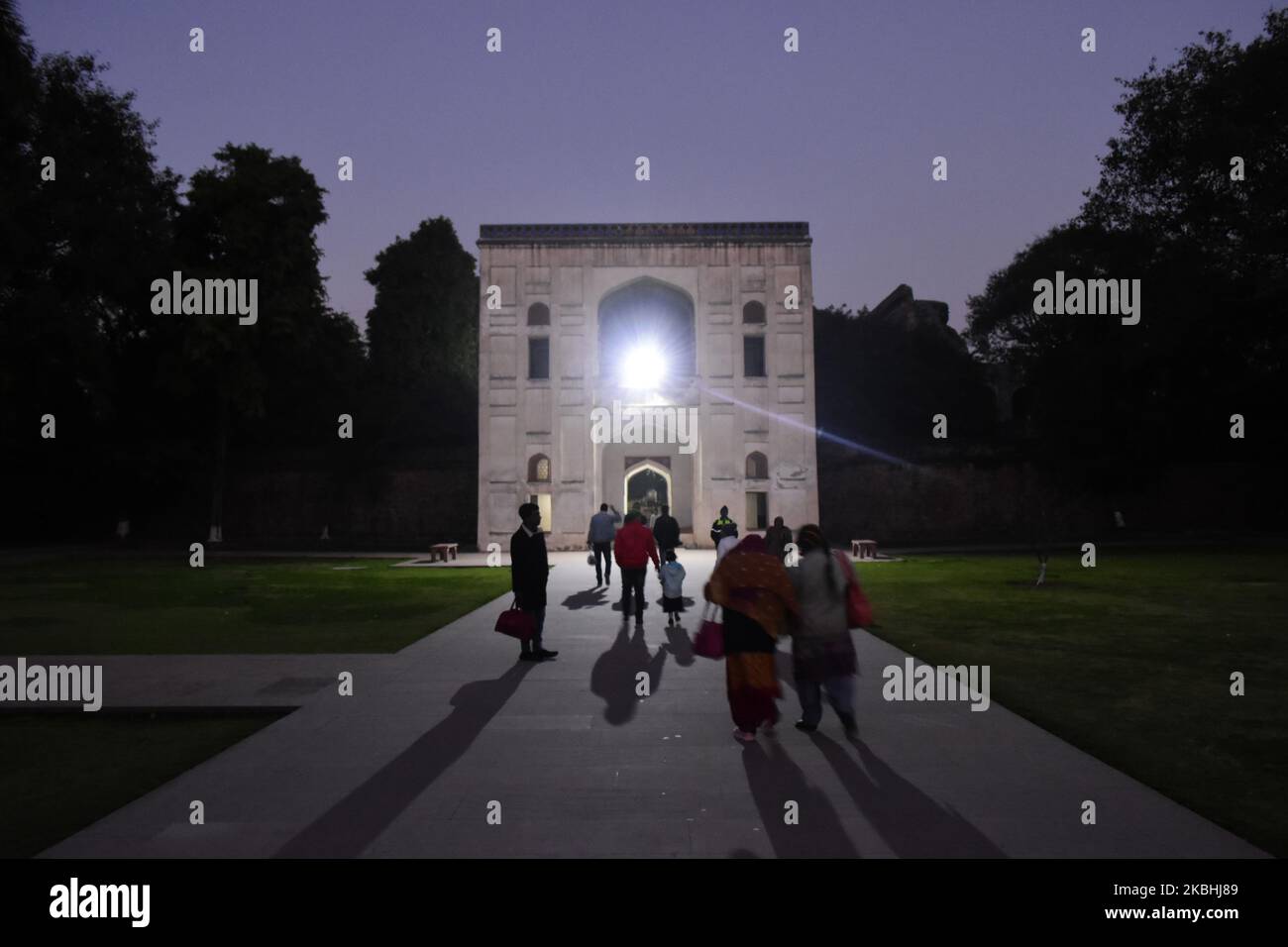 Night scene at Himayun tomb in New Delhi, India on 22 February 2020 ...