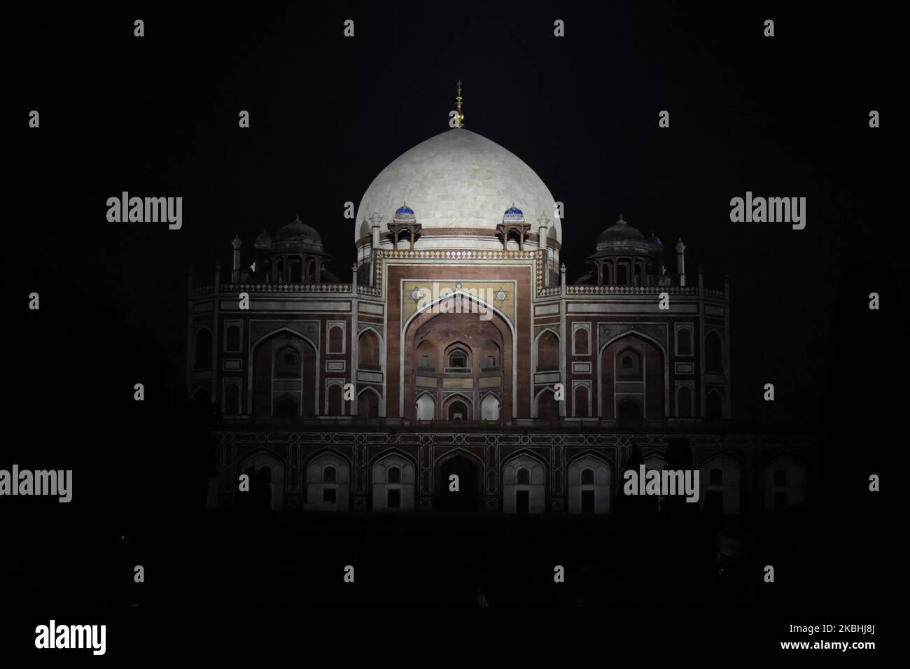 Night scene at Himayun tomb in New Delhi, India on 22 February 2020 ...
