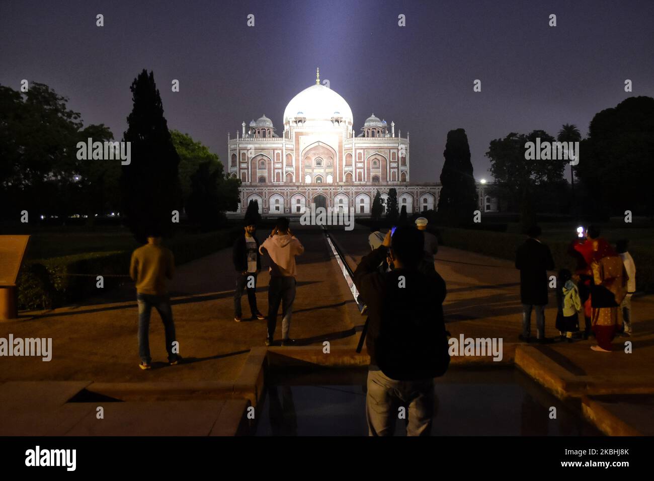 Night scene at Himayun tomb in New Delhi, India on 22 February 2020 ...