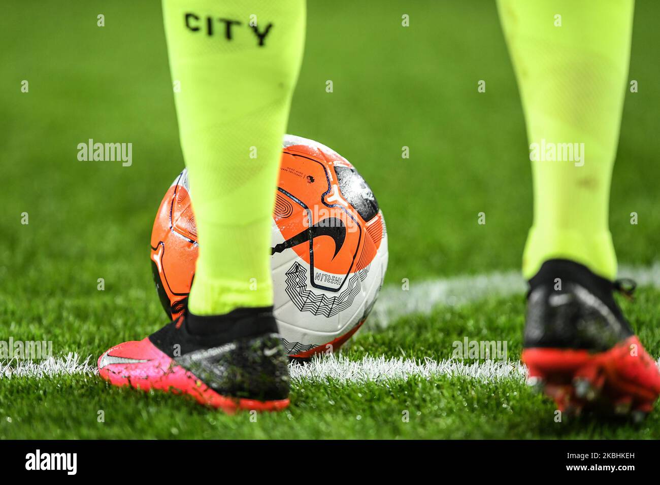 The new Nike Premier League "Tunnel Vision" Merlin ball during the ...