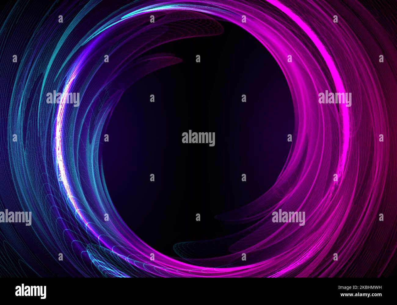 Abstract technology cyberspace concept blue and pink neon colors light ...