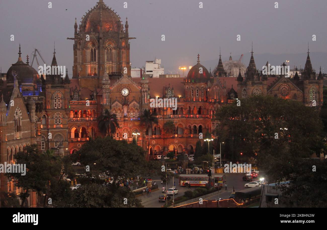 Chhatrapati Shivaji Maharaj Terminus (CSMT) is pictured on February 23 ...