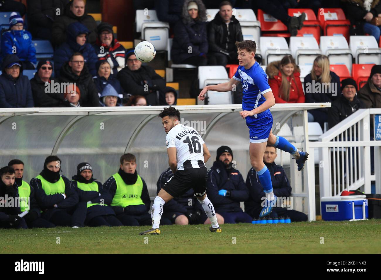 Rob harker of hartlepool united beats dion kelly evans hi-res stock ...