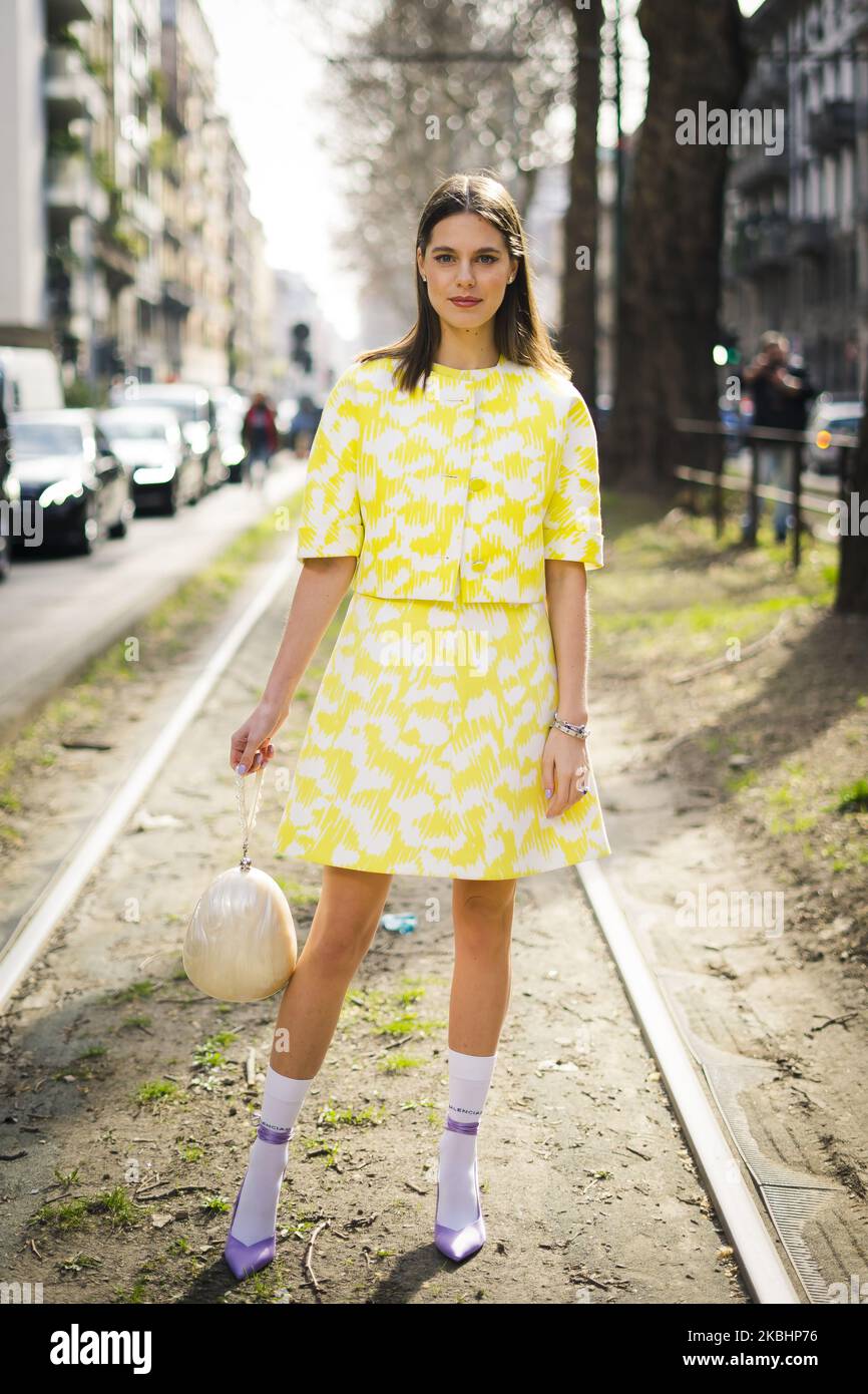 People during the Street Style At Dolce & Gabbana Fashion Show, during ...