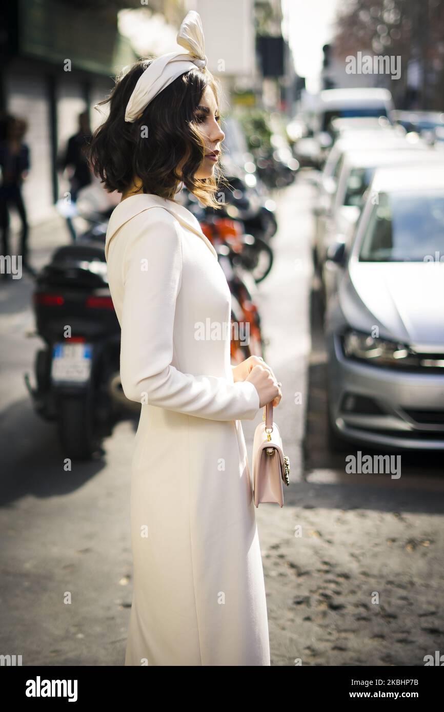 People during the Street Style At Dolce & Gabbana Fashion Show, during ...