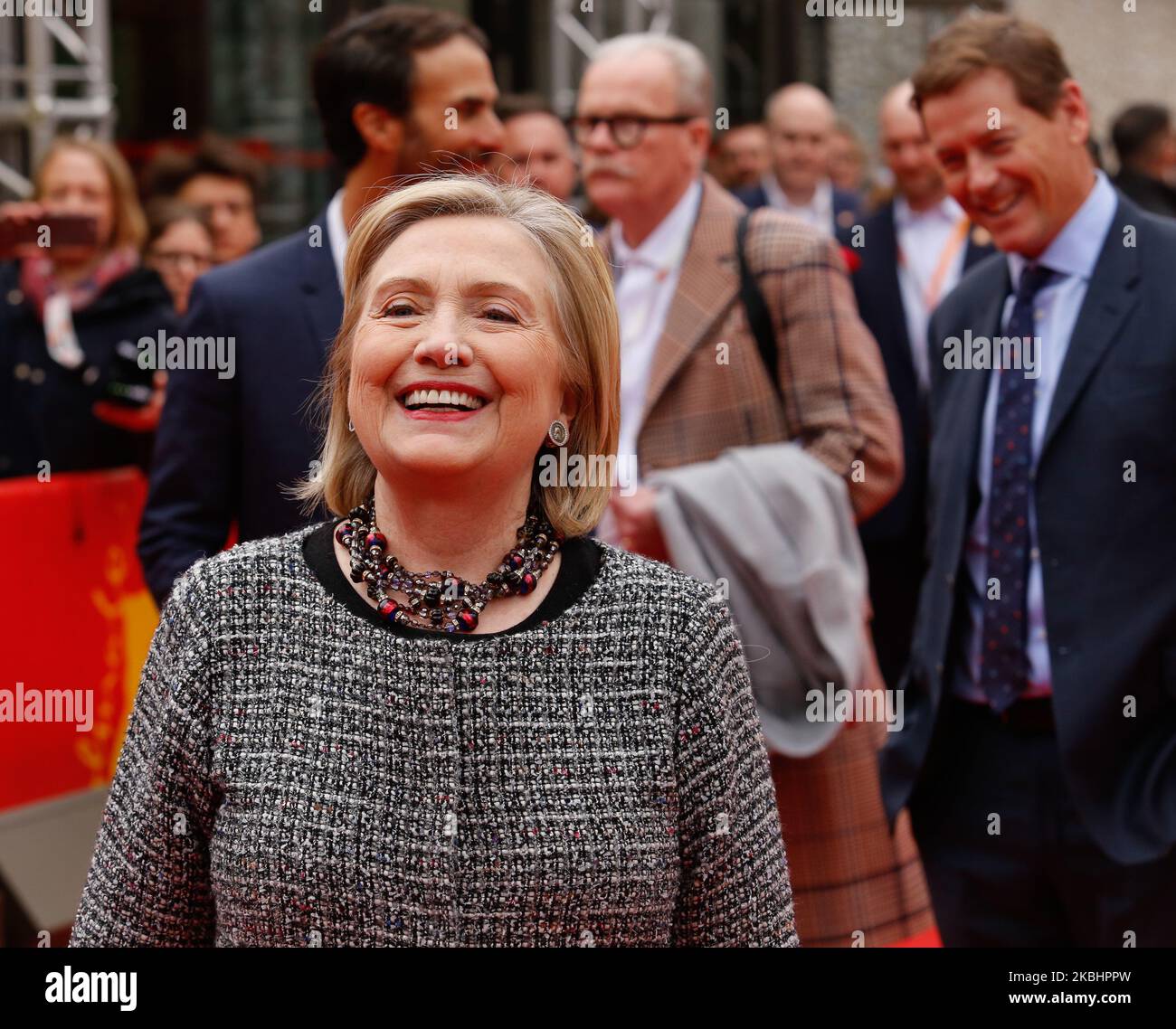 Hillary Clinton arrives at the red carpet for a screening of ...