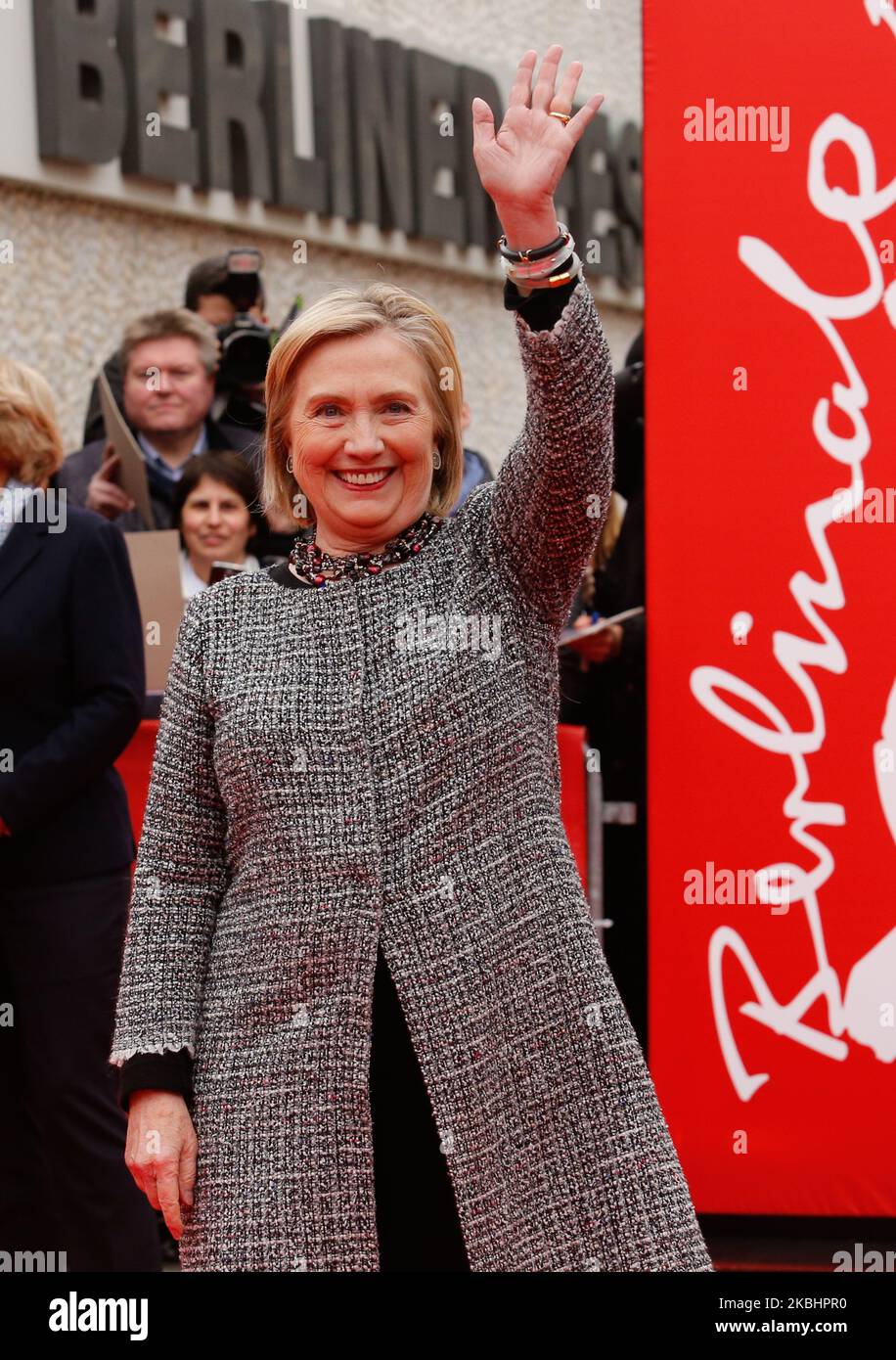 Hillary Clinton arrives at the red carpet for a screening of ...