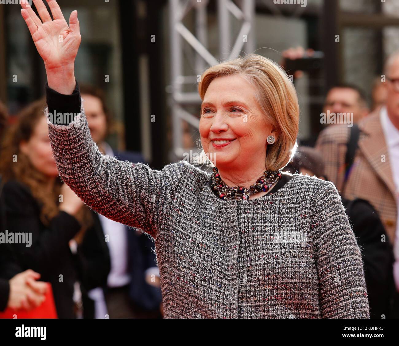Hillary Clinton arrives at the red carpet for a screening of ...