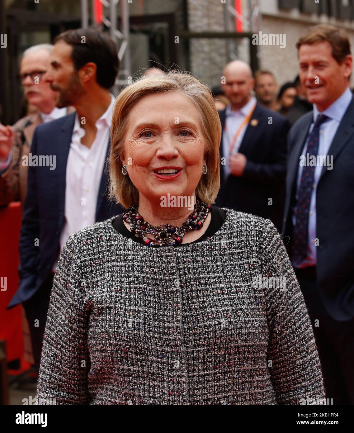 Hillary Clinton arrives at the red carpet for a screening of ...