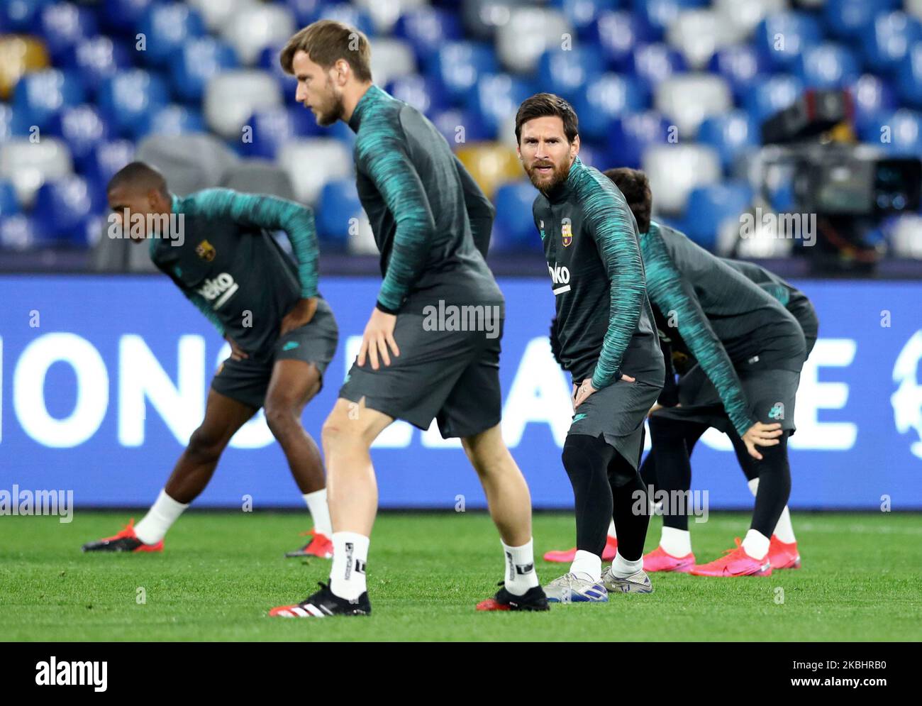 Lionel Messi of Barcelona with the teammates during the Fc Barcelona ...