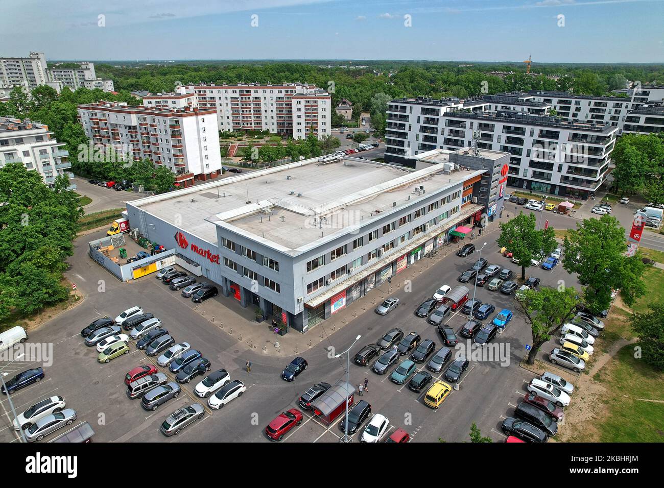 Aerial View of C4 Coworking Space and Carrefour Market Building in ...