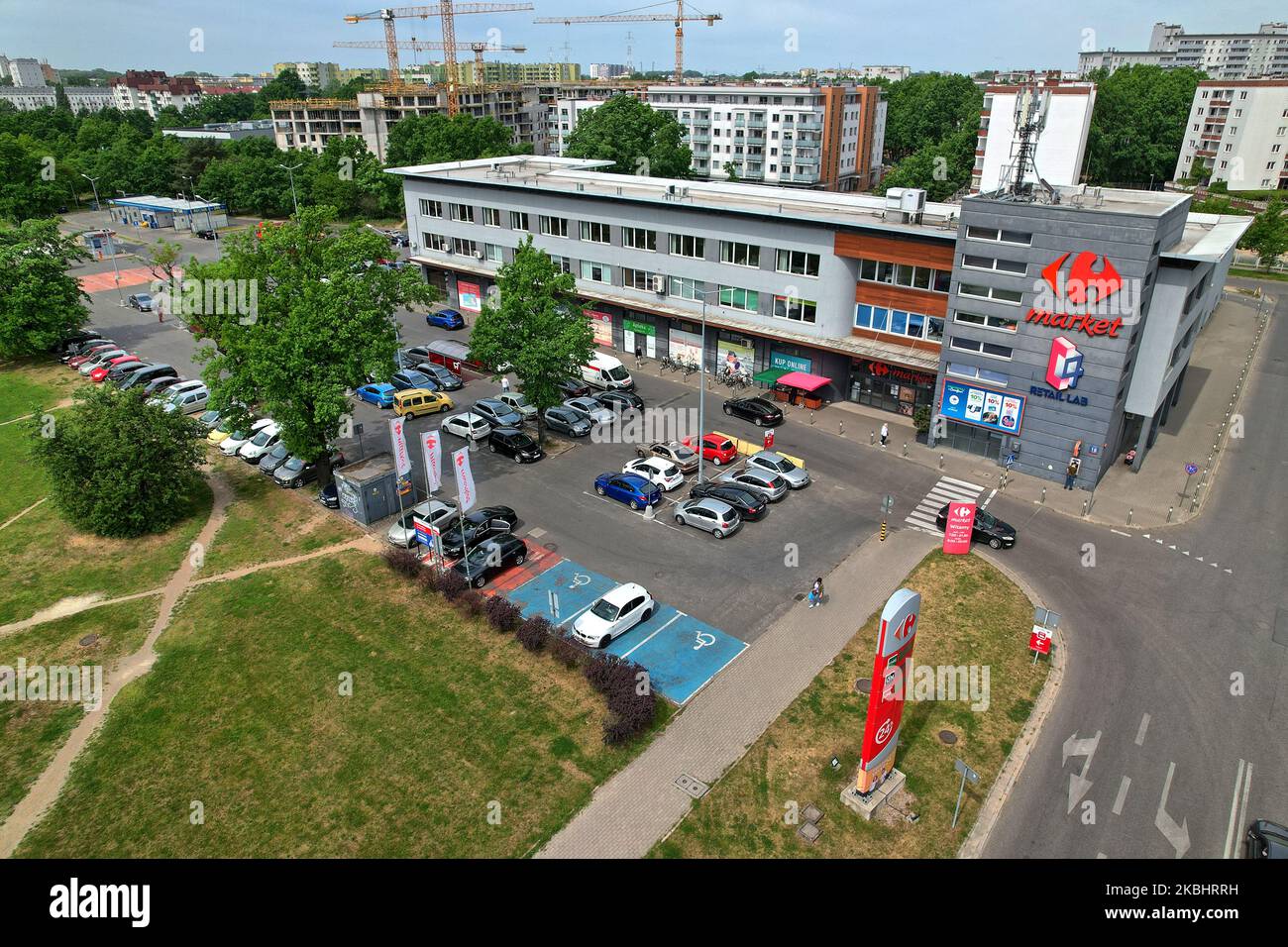 Aerial View of C4 Coworking Space and Carrefour Market Building in ...