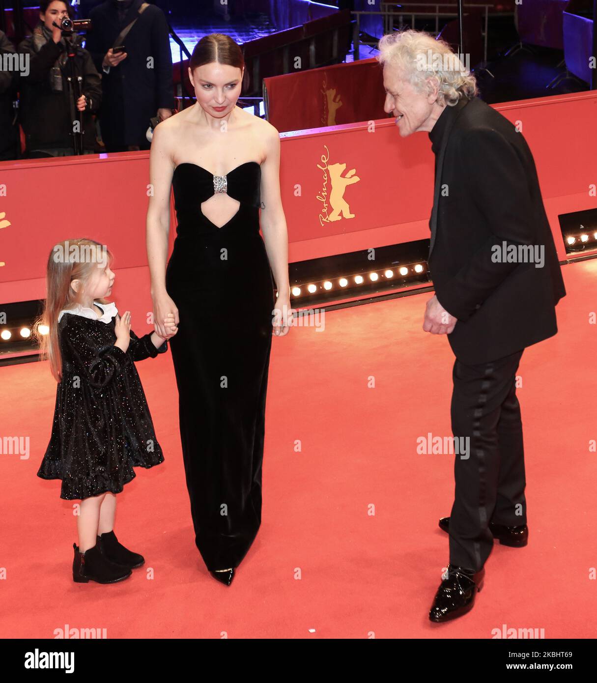 (L-R) Cristina Chiriac and her daughter Anna Ferrara and Abel Ferrera ...