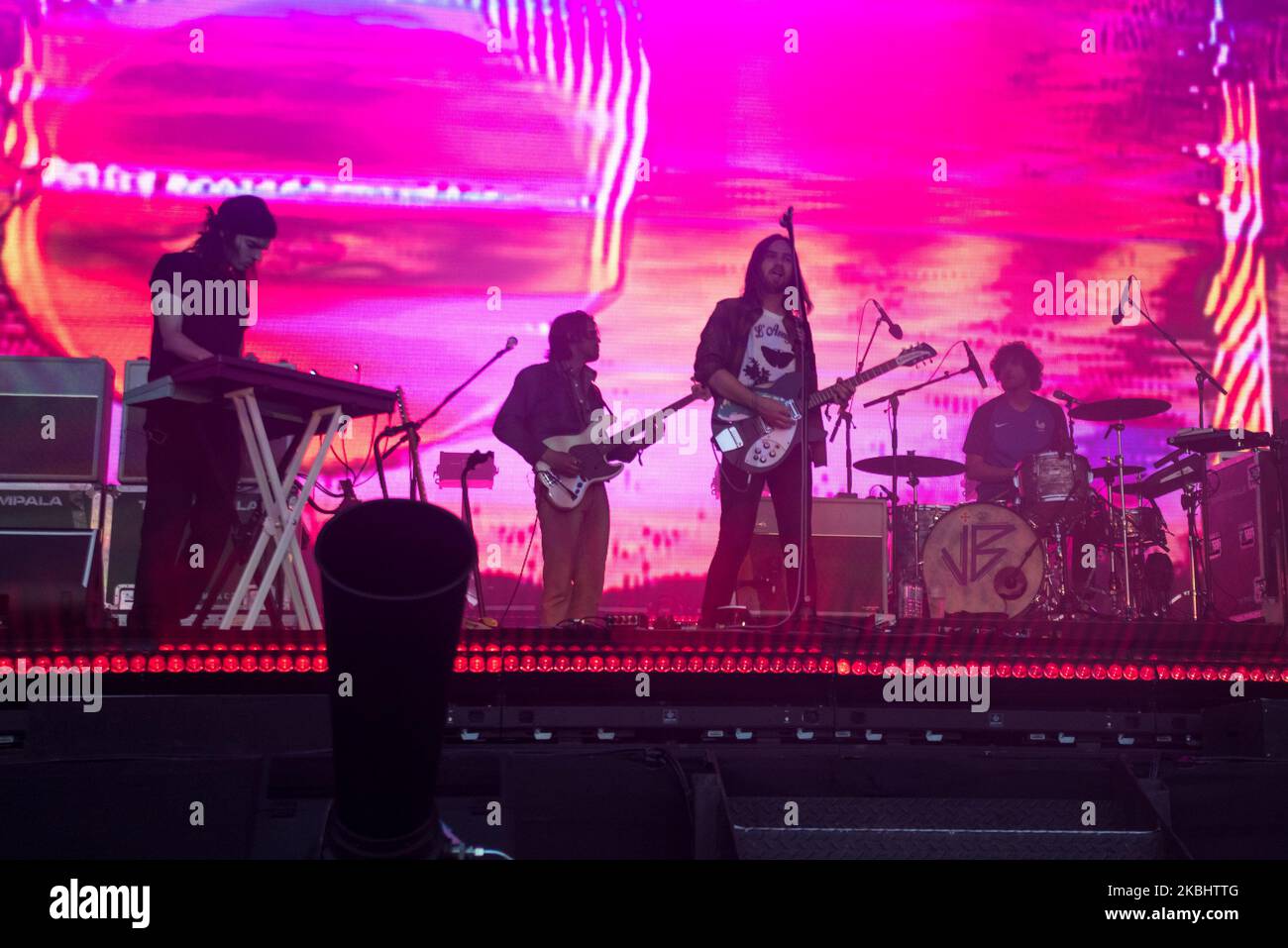 Australian indie rock band Tame Impala perform on stage at Citadel ...