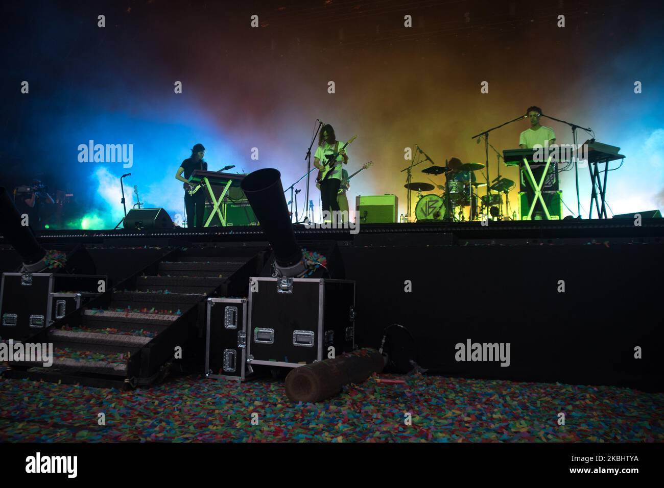 Australian indie rock band Tame Impala perform on stage at Citadel ...