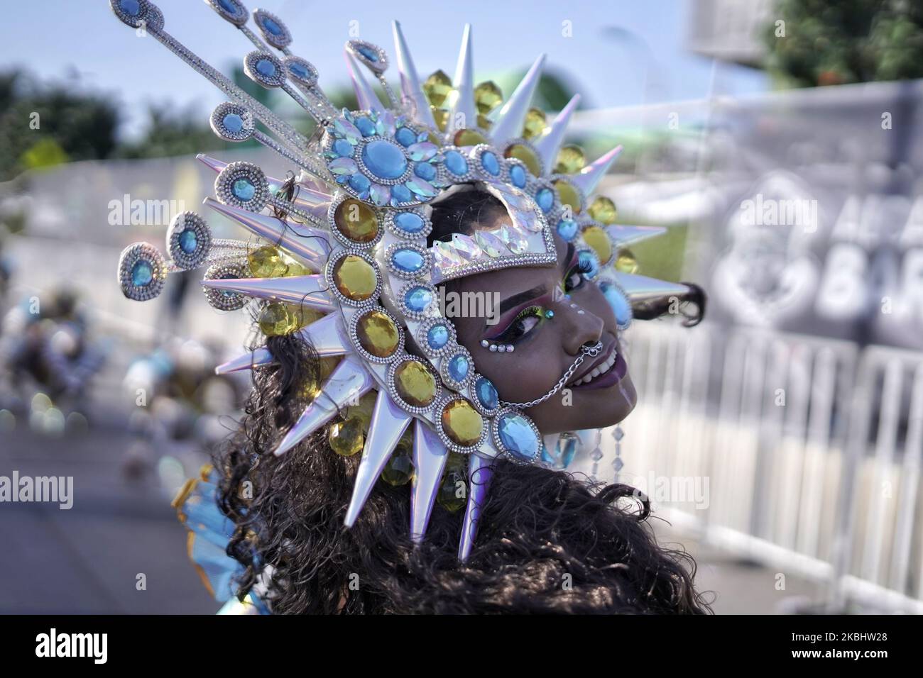 Revelers perform during parade 'Gran parada de comparsas' in the third ...