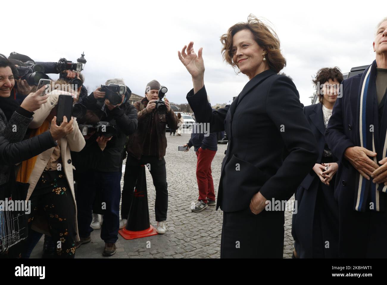 Sigourney Weaver attends the Dior show during Paris Fashion Week ...
