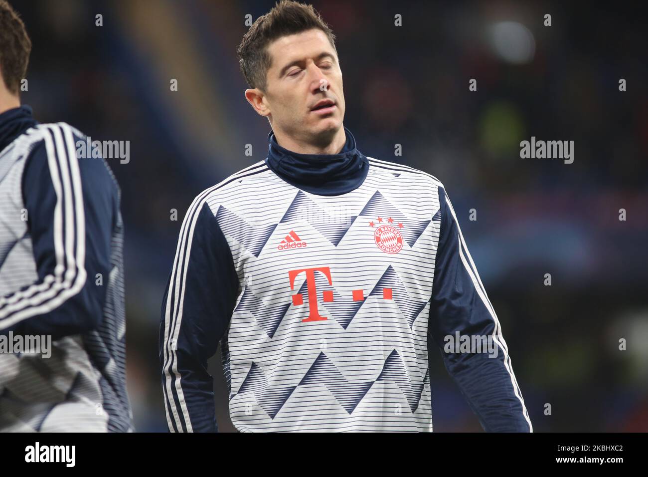 Robert Lewandowski (Bayern Munich) gestures during the 2019/20 UEFA ...