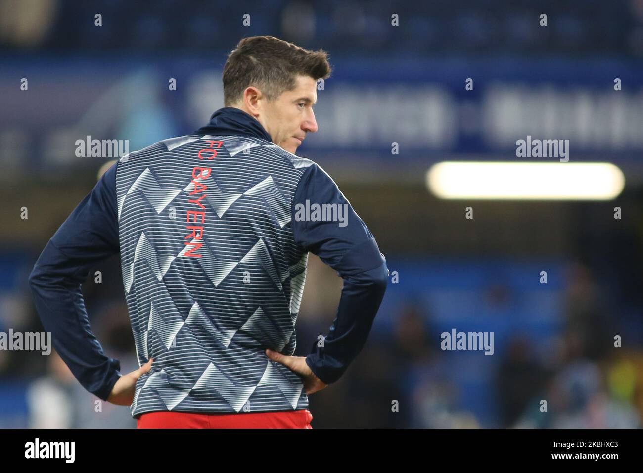 Robert Lewandowski (Bayern Munich) gestures during the 2019/20 UEFA ...