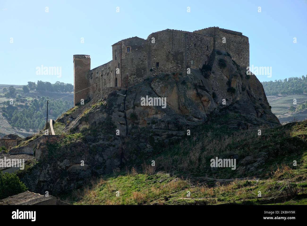 medieval Castle of Margana in Western Sicily, Italy Stock Photo - Alamy